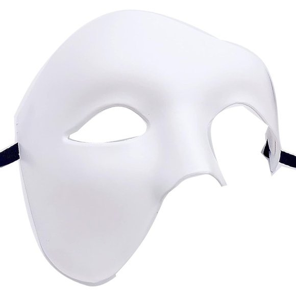 Other | Idoxe Mens White Half Face Mask Phantom Of The Opera | Poshmark